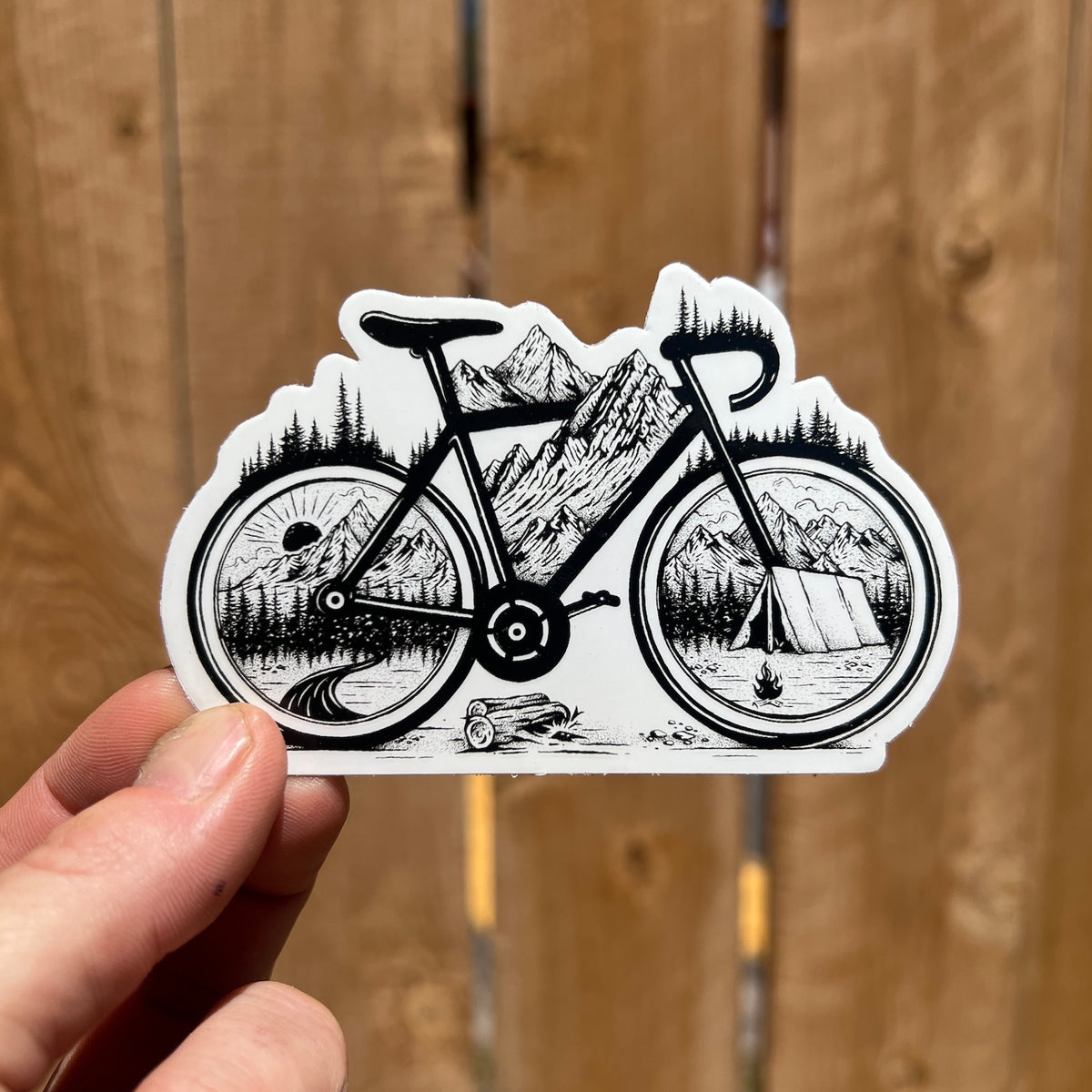 Pedal & Pines Biking Sticker – Sticker Art